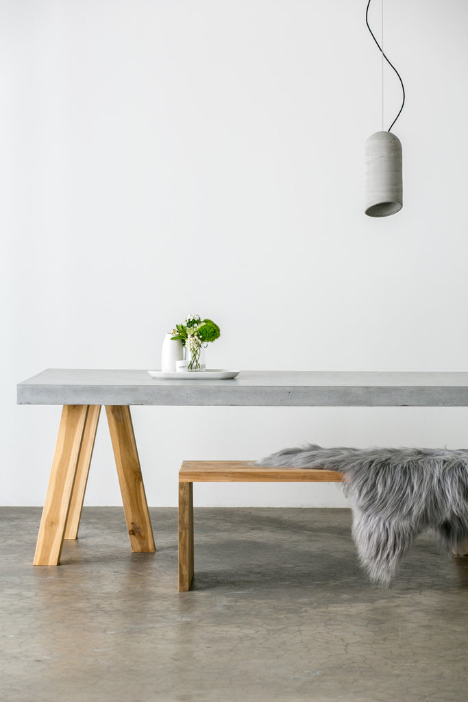 SLABS by Design | OBI Concrete Trestle Leg Dining Table
